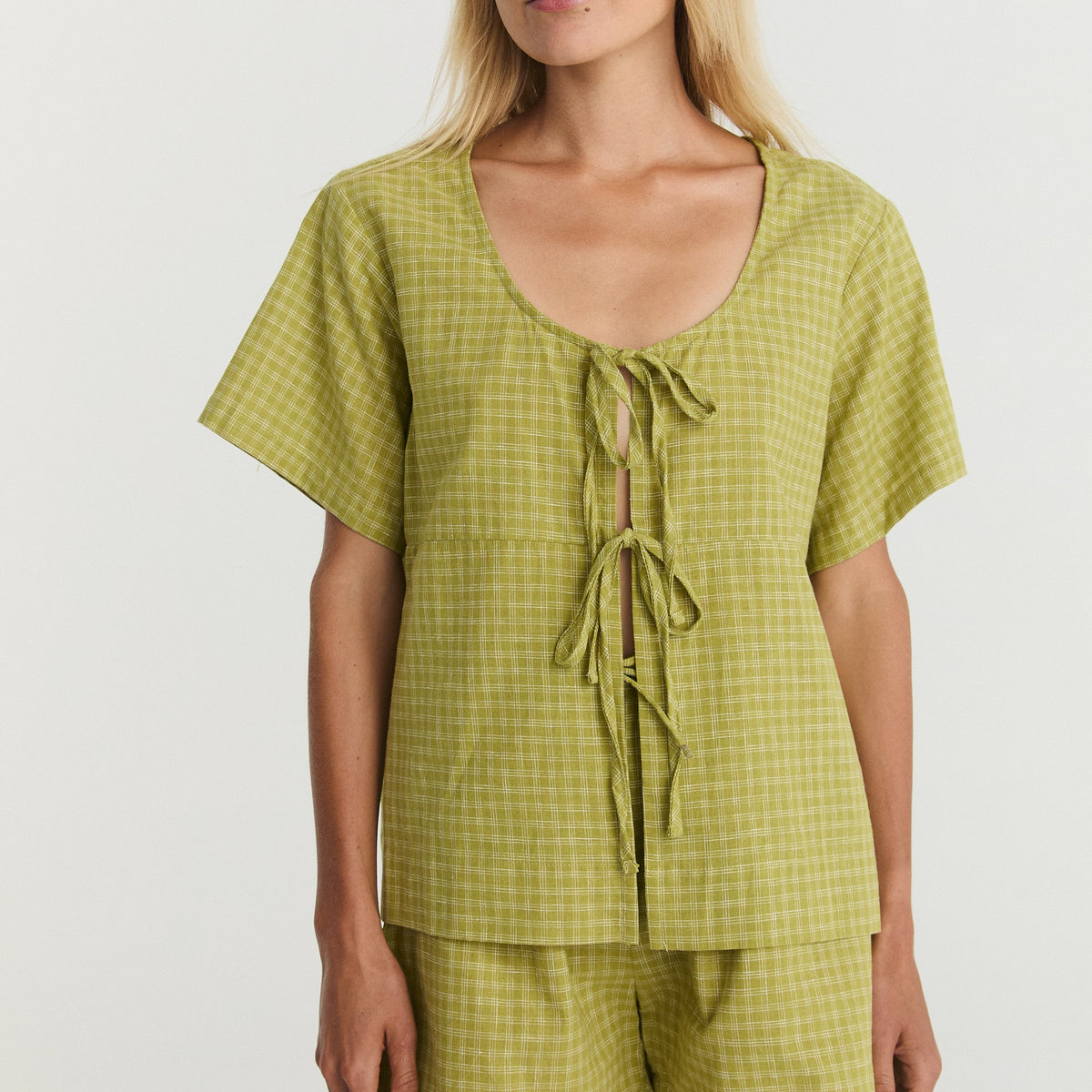 Robin Tie Top - Elm Hemp – Opia
